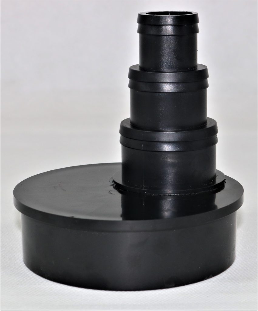 4"/110mm Internal Blanking Bung with a 50mm 3 Stepped Hosetail (Large ...