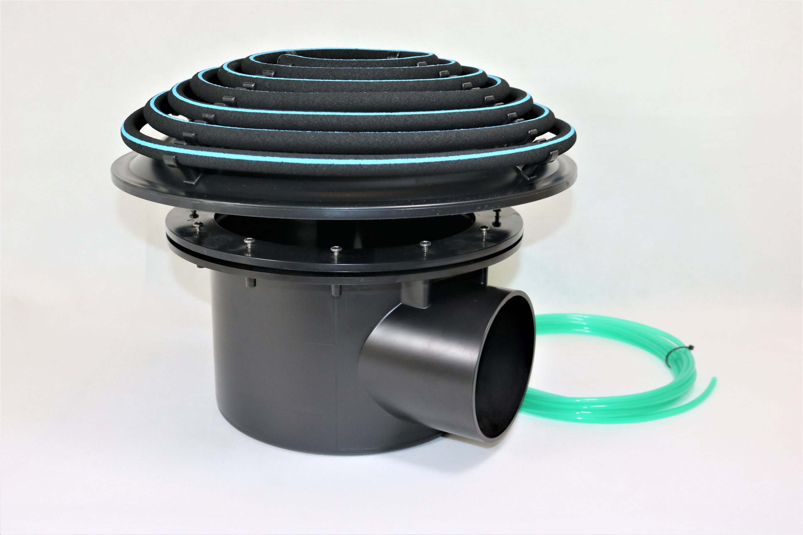 Large Pond Bottom Drain and Aqua Jet Air Diffuser Aerator Eco Filtration