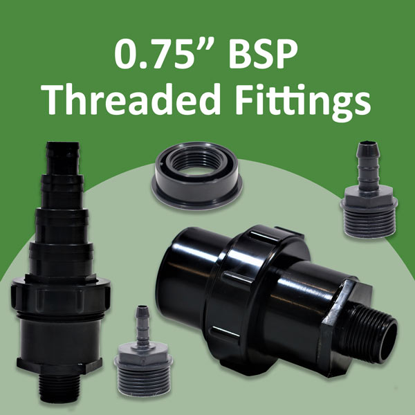Threaded BSP Pond Fittings & Backnuts UK - Eco Filtration